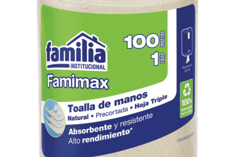 Toalla de Manos / Flujo Central / Famimax / Natural / Precortada / Hoja ...